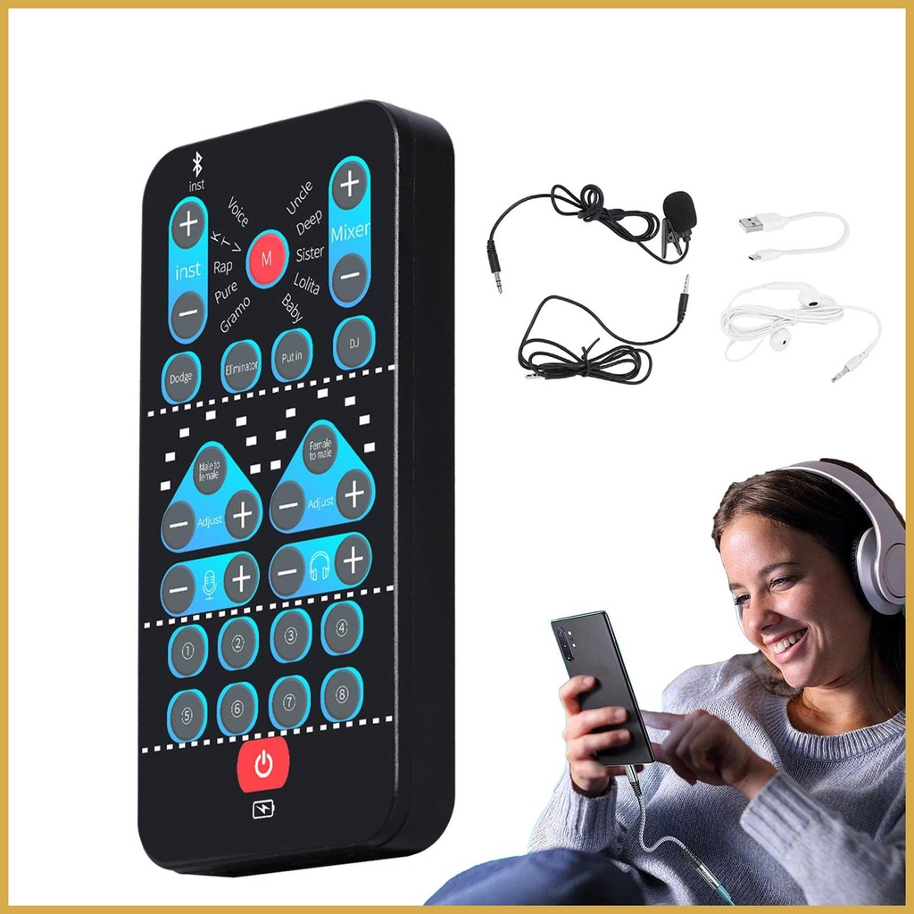 Handheld Voice Changer Multifunctional Sound Changer Device with 8 ...