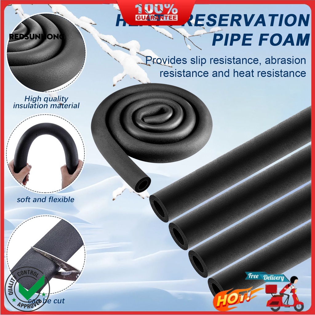 COD Pipe Insulation Foam Tube Foam Tubing Black Pipe Cover Heat ...