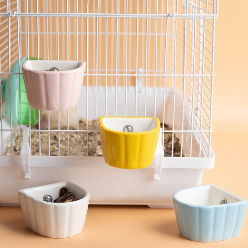 Mini hamster food bowl Golden bear Rabbit Parrot food bowl Cage hanging ...