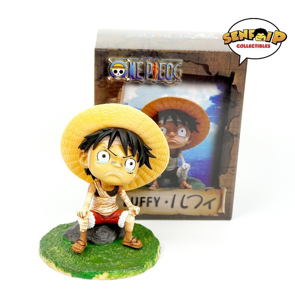 HQKO Anime One Piece GK Childhood Straw Hat Luffy Cry Baby Action ...