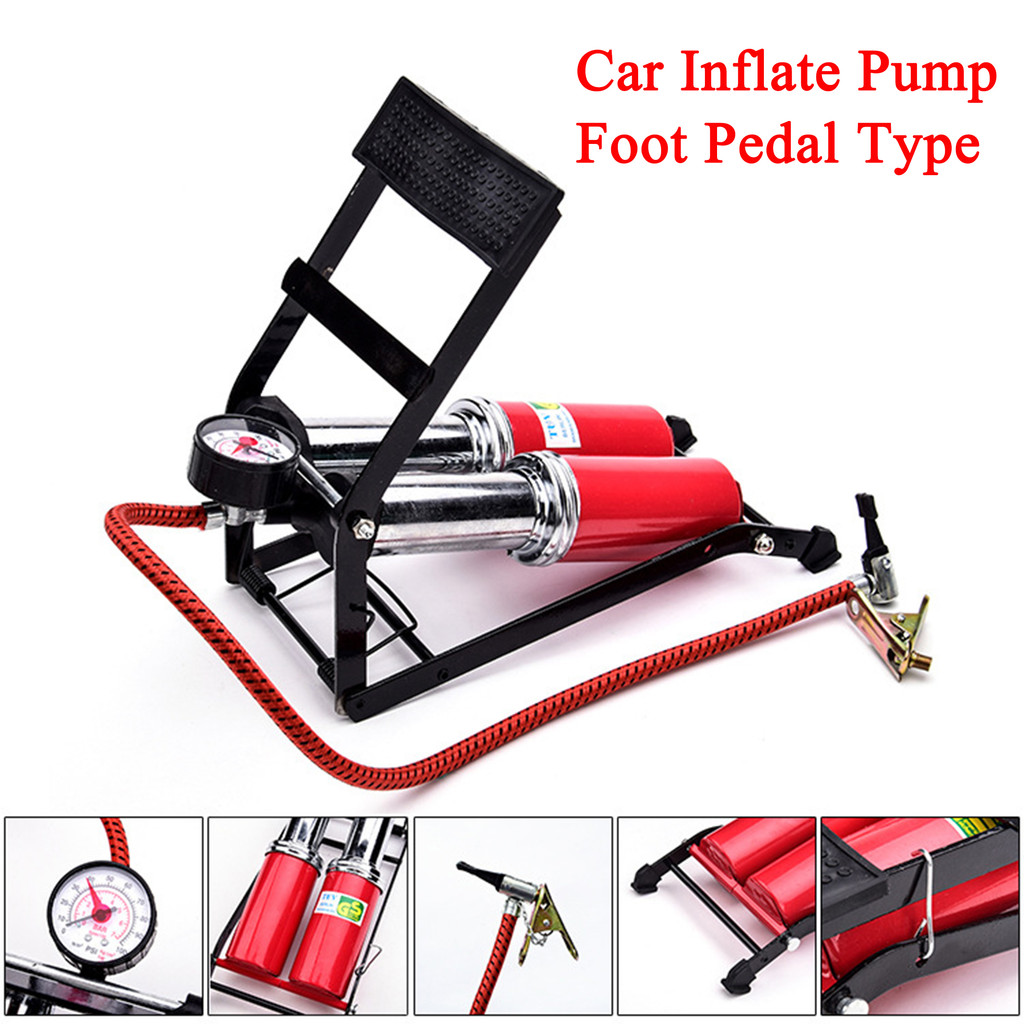Car Inflate Pump Foot Pedal Type High Pressure Air Pump Footrest Air ...
