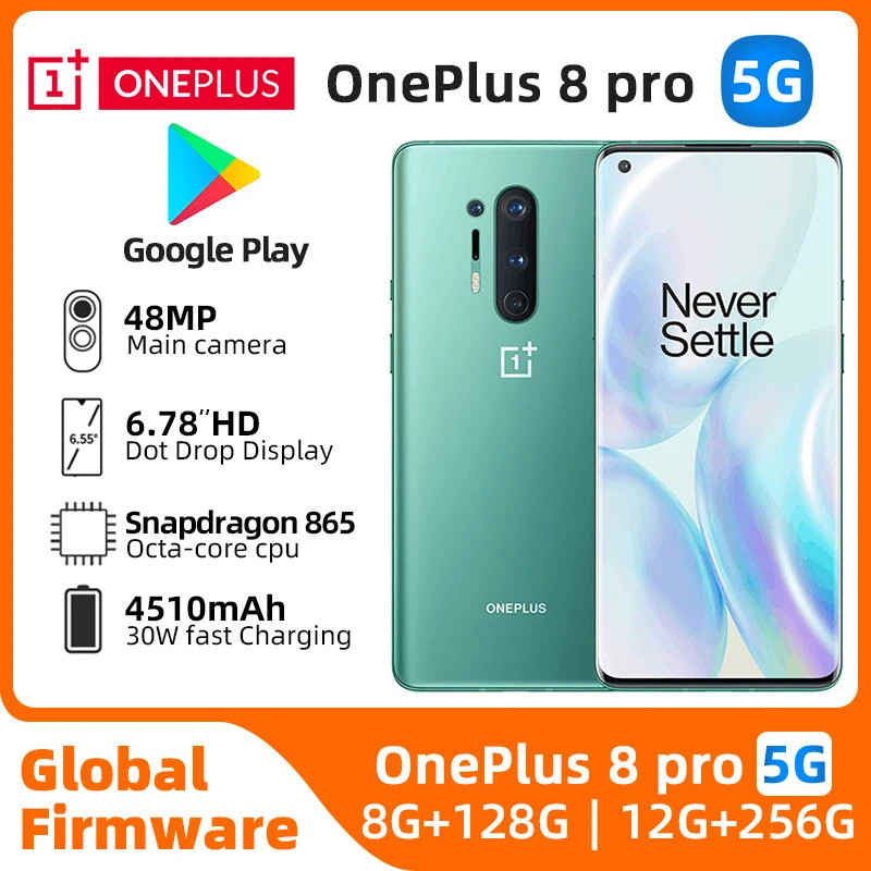 OnePlus 8 Pro 5G Mobile Phone Dual SIM NFC 6.78'' 128GB/256GB ROM 48MP ...