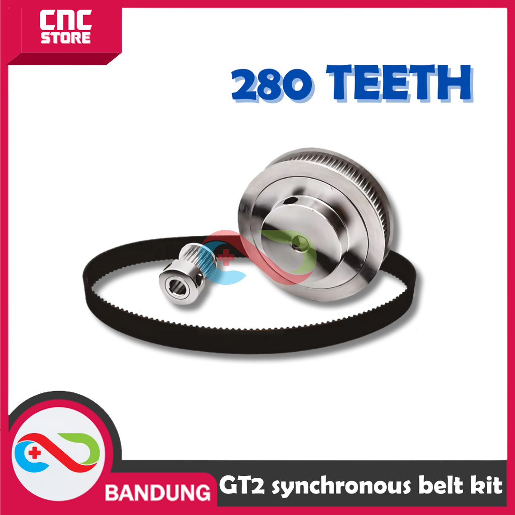 2gt pulley GT2 synchronous belt kit 20 TEETH 60 TEETH 1:3 6mm 280 TEETH ...
