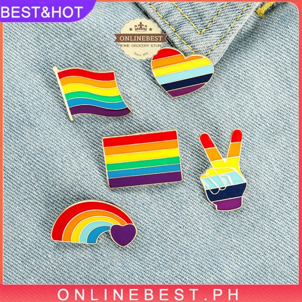 Rainbow Cartoon Mini Brooch Metal Pride Buttons Pins for Backpack ...