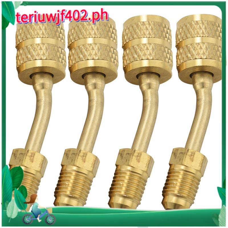 4 Pack R410A Adapter Charging Vacuum Port Adapter Brass Converter with ...