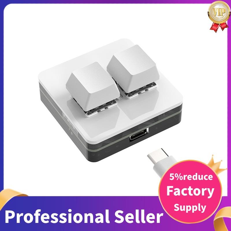 Custom Mini Keyboard 2 Key RGB Macro OSU Keypad Programmable Mechanical ...