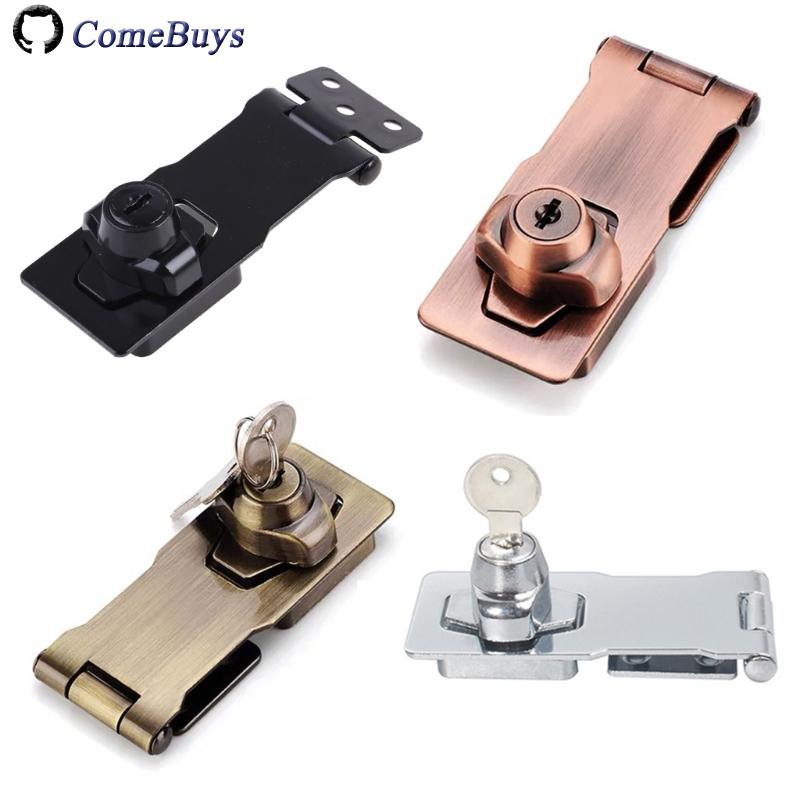 com* 90 Degrees Rotation Knob Keyed Locking Hasp Cabinet Door Lock Easy ...