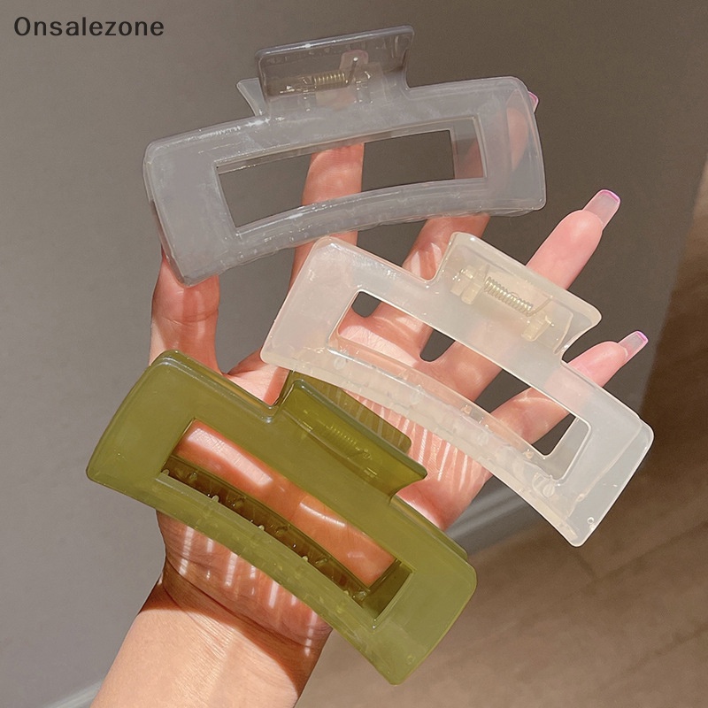 ONPH Oversize Fashion Hair Claws Hair Clips for Girls Women Transparent ...
