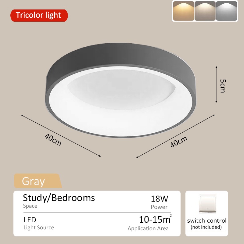 Nordic Tri Color Led Chandelier Ceiling Light for Bedroom Modern Design ...