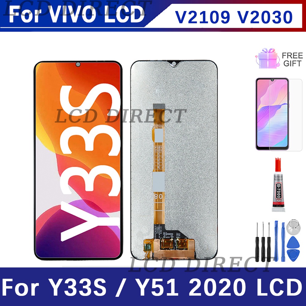 Original LCD For Vivo Y33S Y51 2020 V2109 V2030 LCD Touch Screen Display Assembly Replacement ...