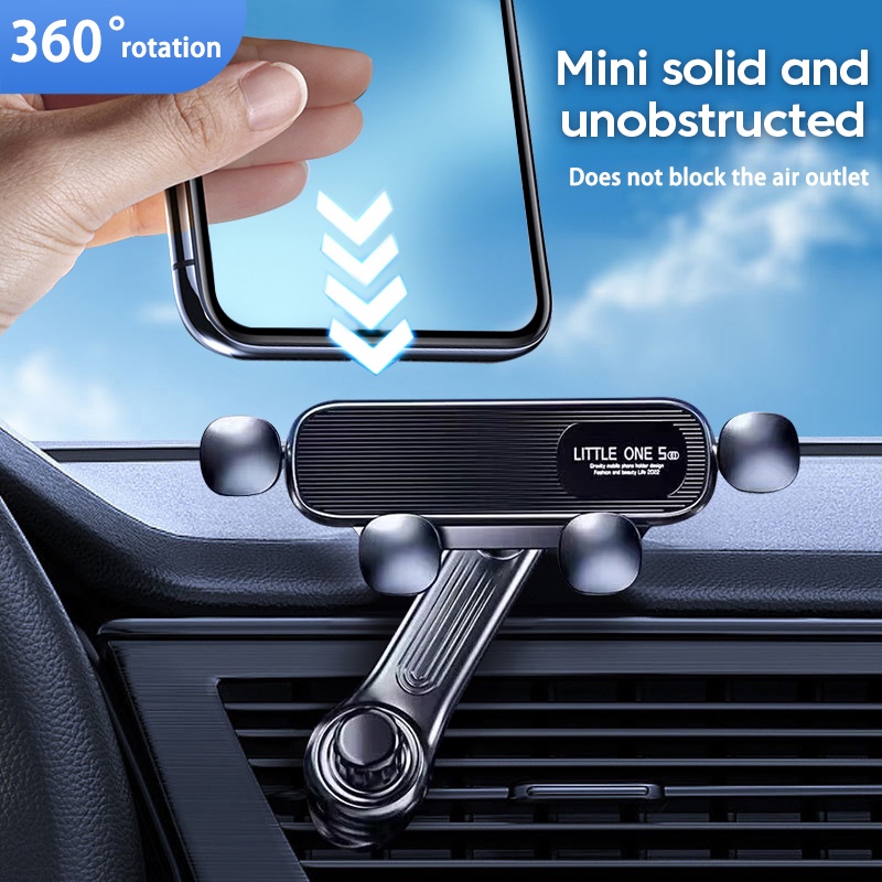 Air Vents Car Clip Mount Stand, 360° Rotatable Gravity Phone Holder ...