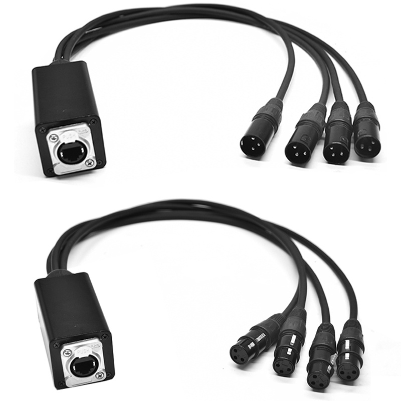 XLR 4-channel 3-pin multi network stage and studio connection, XLR male ...