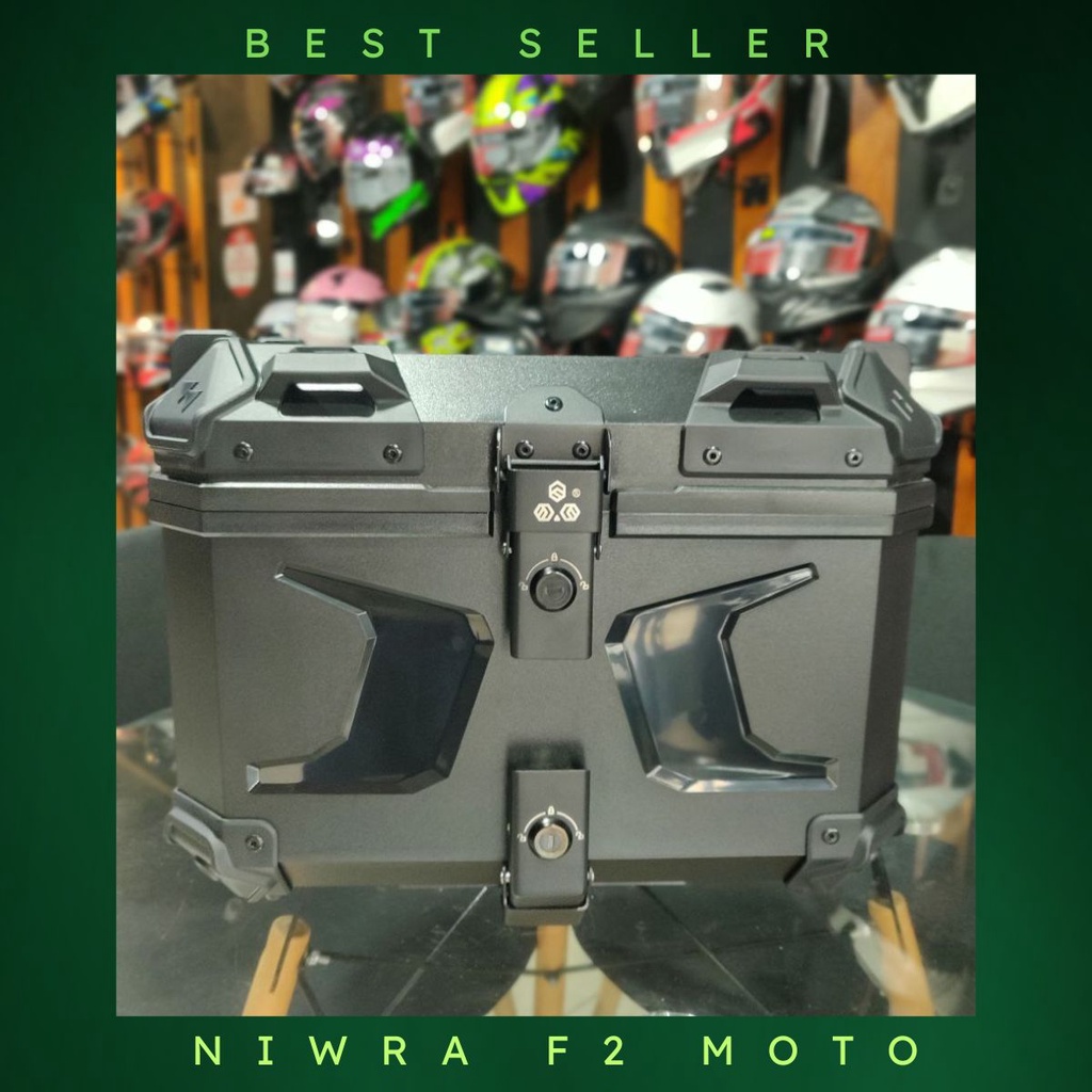 NIWRA f2 moto hard plastic 45L top box WHEEL CENTER | Shopee Philippines
