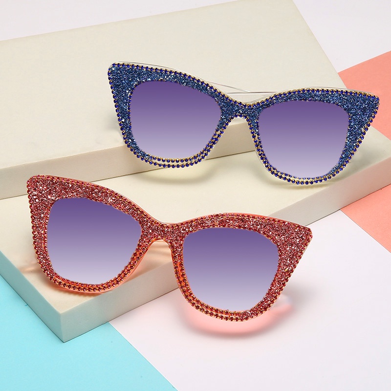Trendy Party Bling Eyeglasses Vogue Cat Eye Sunglasses Fashionable ...