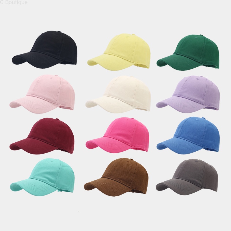 16 colors cotton plain cap for men high quality solid color baseball ...
