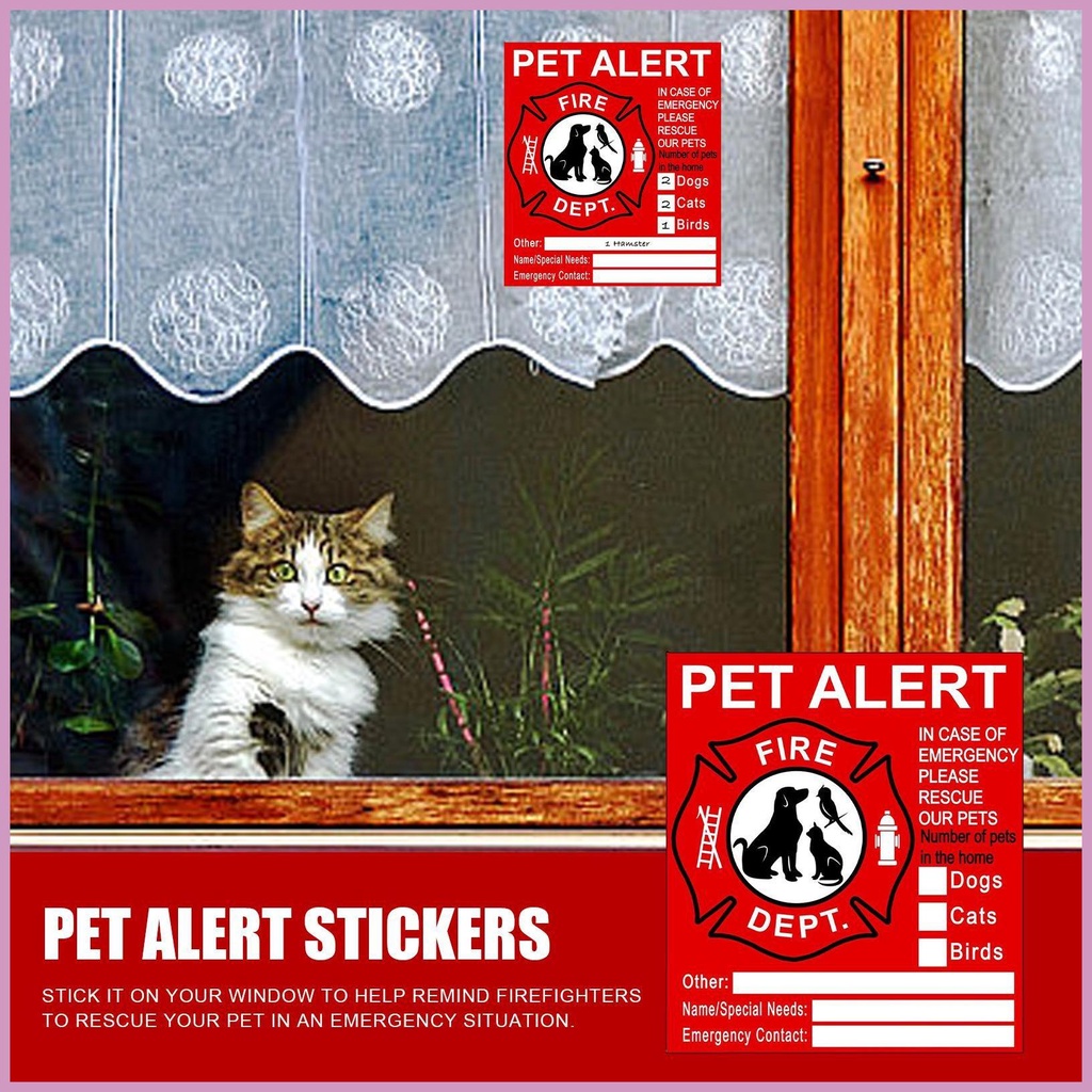 Pet Fire Rescue Sticker Pets Inside Fire Rescue Stickers No Adhesive ...