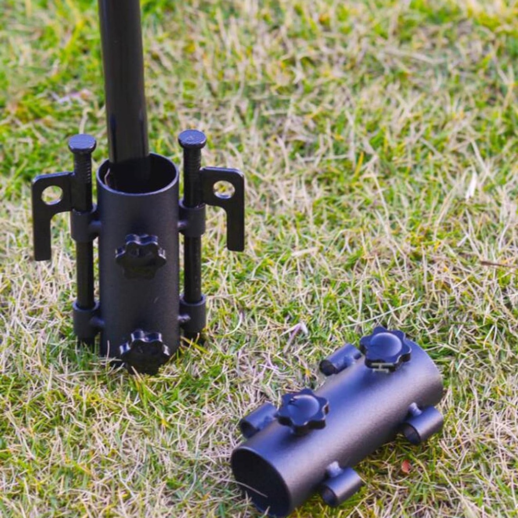 Camping Tent Pole Holder Adjustable Screw Awning Tarp Stand Support ...