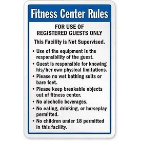 Garage Decor Sign Fitness Center Rules Sign Safety Sign Caution Warning ...