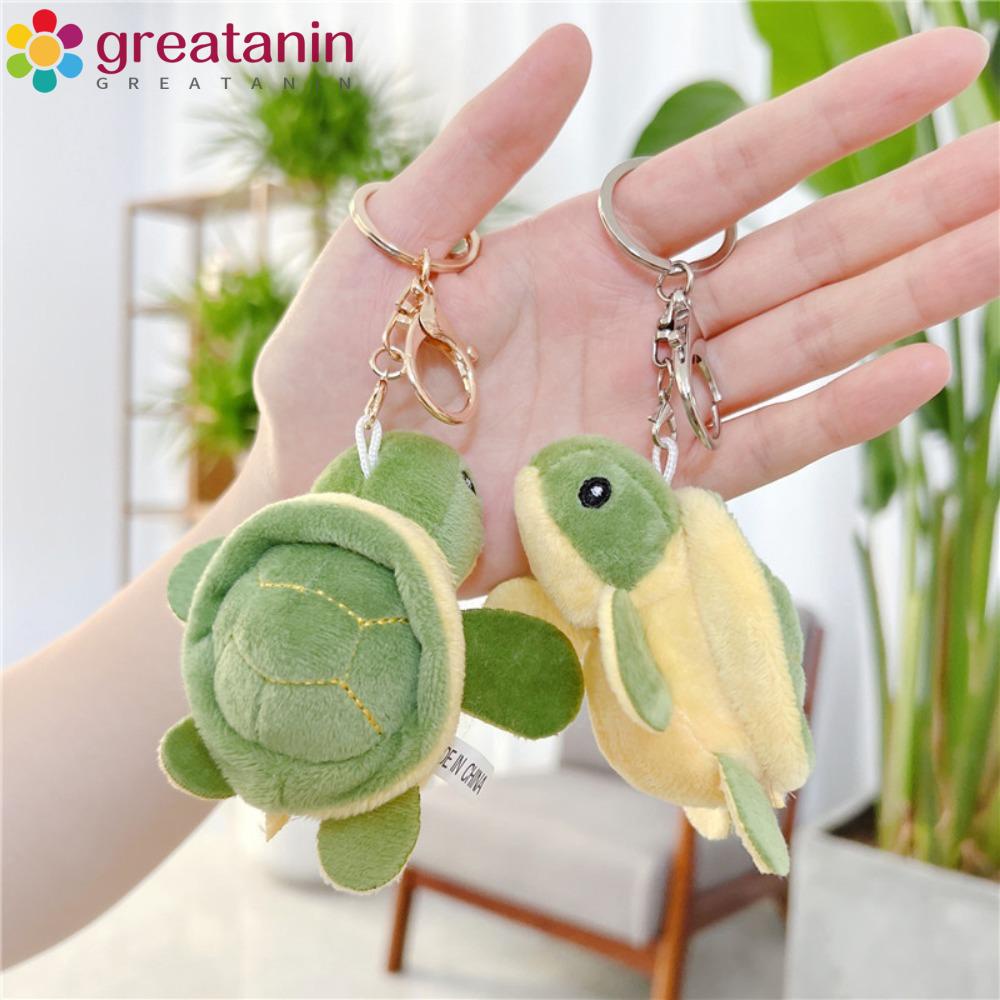 GREATANIN Sea Turtle Plush Toy, 10cm Cute Cartoon Turtle Doll Keychain ...