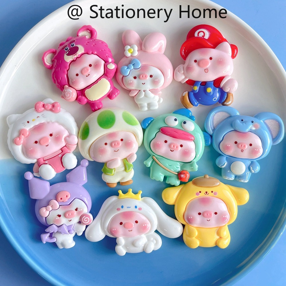 Cute Cross-dressing Pink Pig Series Refrigerator Magnet Creative ...