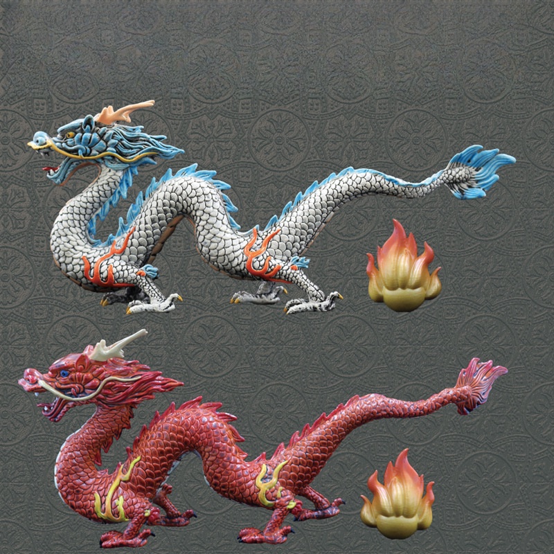 Ancient God Beast Simulation Solid Chinese Dragon Myth Story Toy Model ...