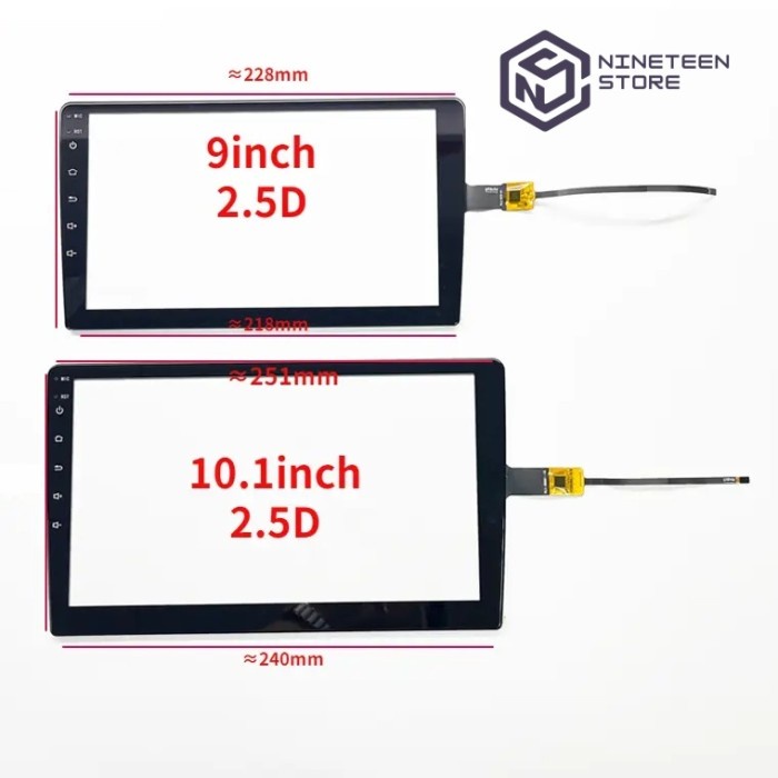 LAYAR Touchscreen Panel Touchscreen Glass Headunit Android 7 9 and 10 ...