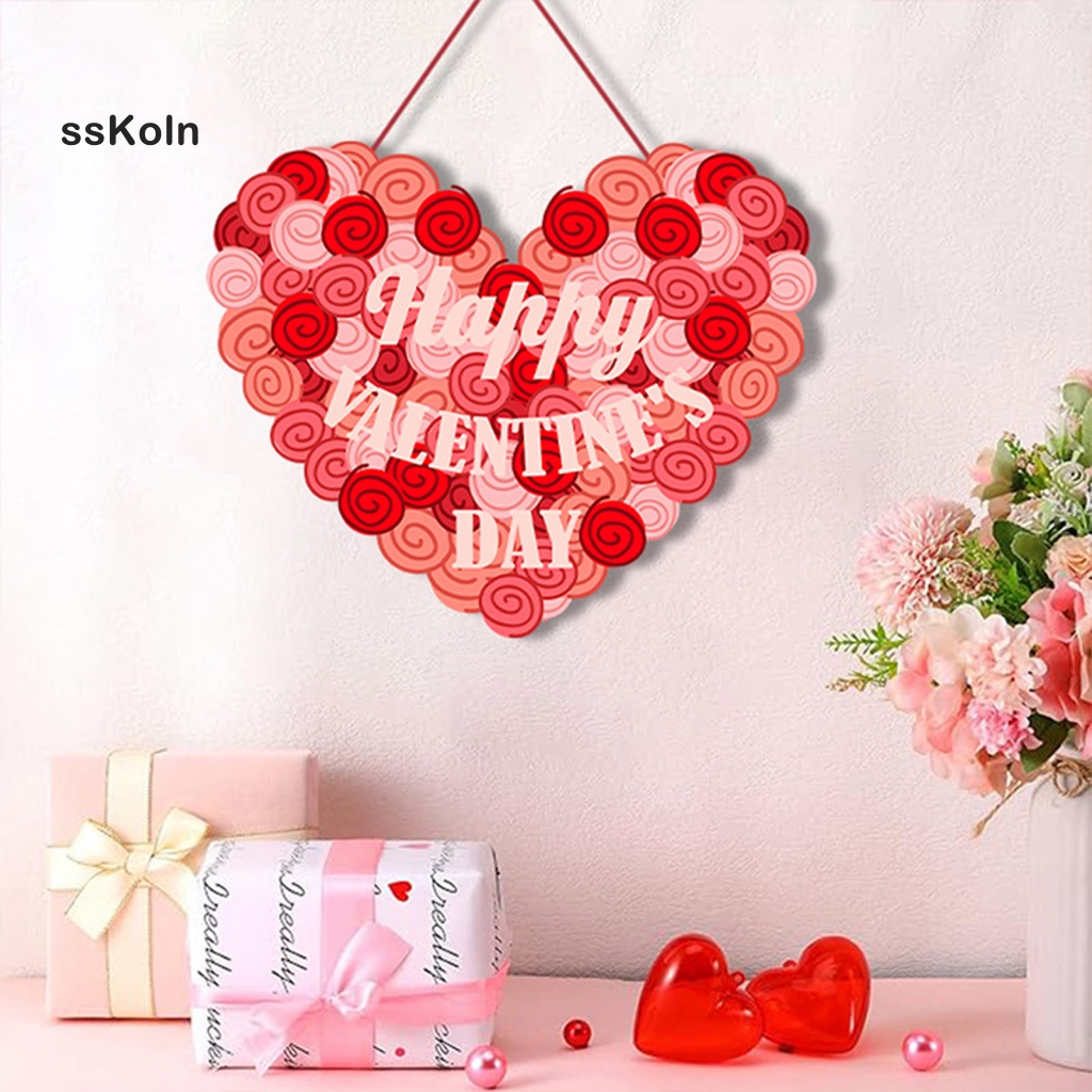 SSK_ Valentine Day Door Decoration Heart Door Decor Valentine's Day ...