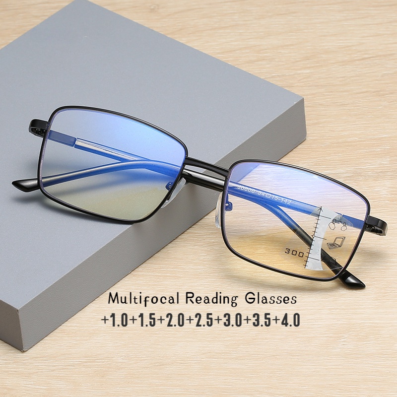 Progressive Multi-Focus Reading Glasses Distance and Near Dual-use Anti ...