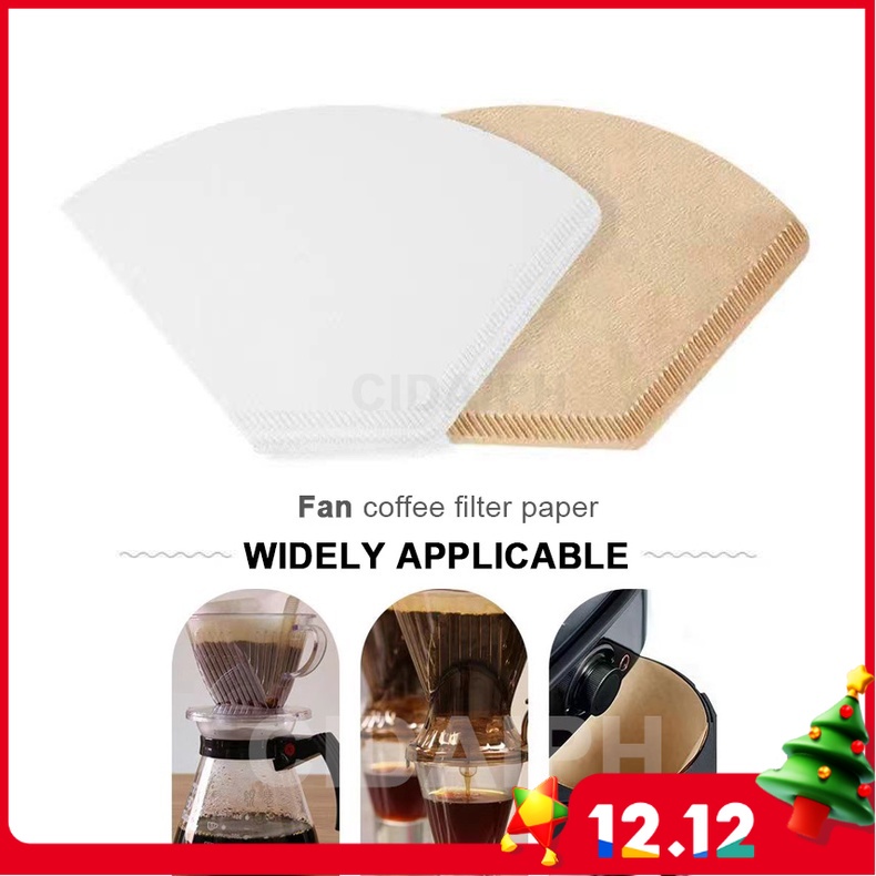 40PCS/100PCS Coffee Paper Filters Hand-Poured Drip White Paper Filter ...