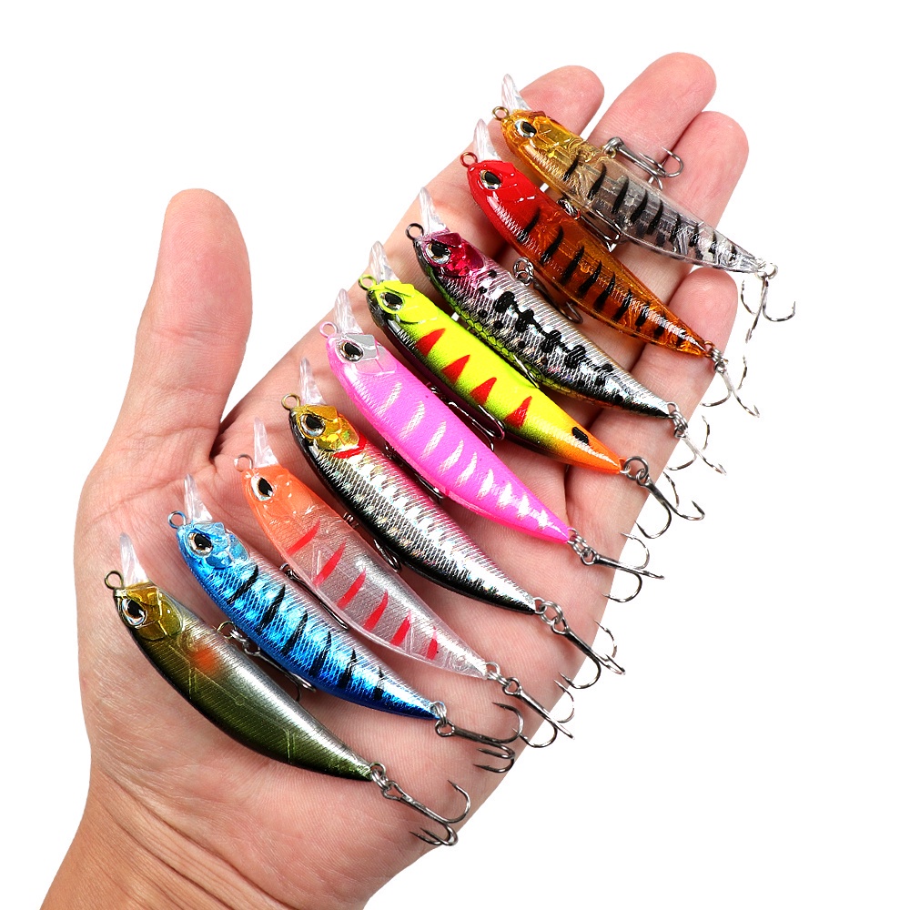 Lure For Fishing 7cm/8g Minnow Sinking Fishing Lure Fishing Gear Ghost Shrimp Water Long Throw ...
