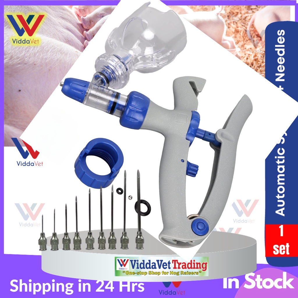 Viddavet Adjustable Automatic Continuous Injector Veterinary Syringe ...