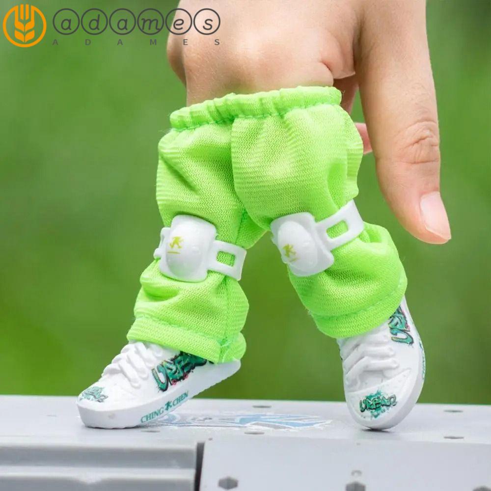 ADAMES Mini Finger Shoes, Finger Toy Knee Pads Mini Skateboard Shoes ...