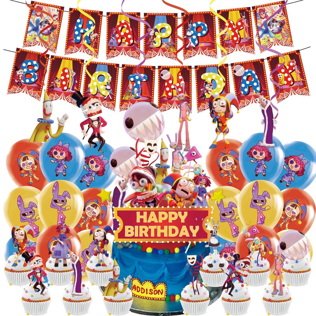 THE AMAZING DIGITAL CIRCUS Animation Theme Birthday Party Cute Cartoon ...