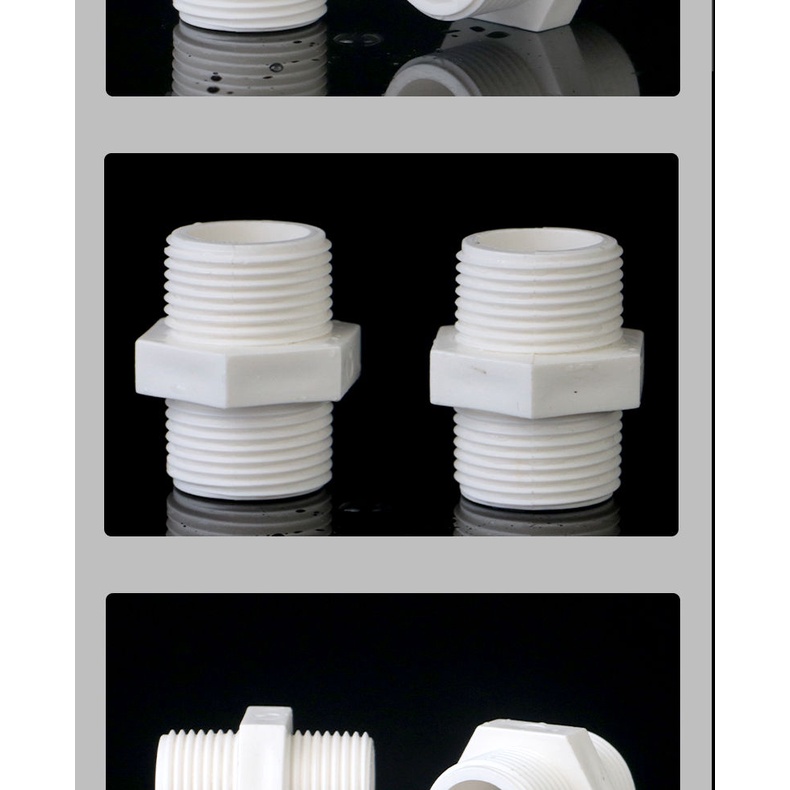 Pvc Double Male Thread Joint Thread Direct Water Supply Pipe Fittings ...