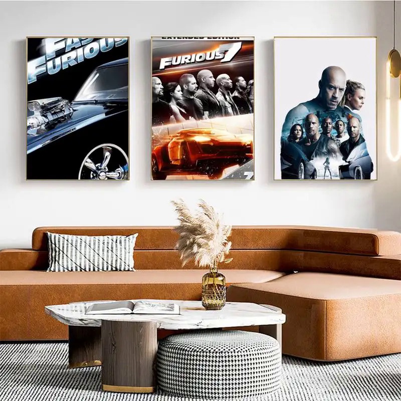 Fast Furious Classic Movie POSTER DIY Poster Kraft Paper Vintage Poster ...