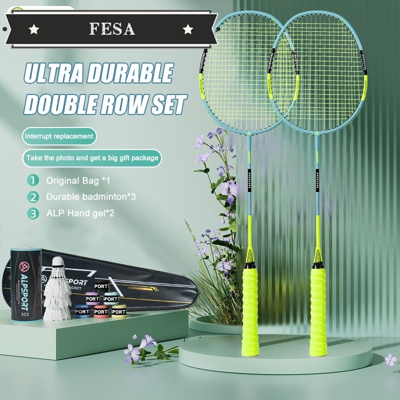 ALPSPORT Gemini 2Pcs 100% Carbon Fiber Badminton Racket 1 Design 22 ...