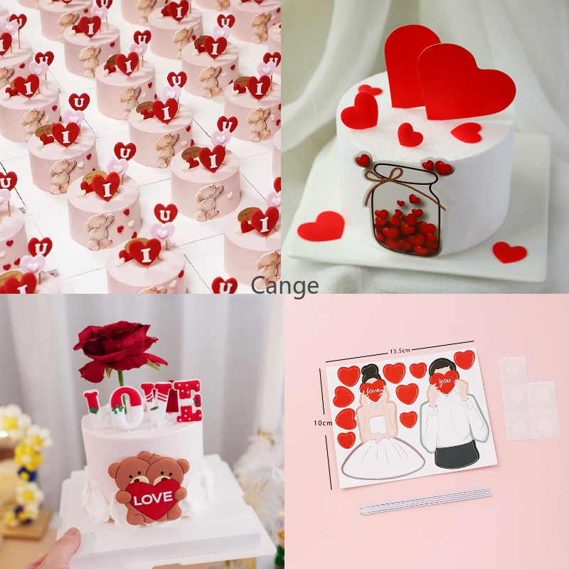 Male+Female Love Cake Top Hat Set Valentine's Day Cake Decoration ...