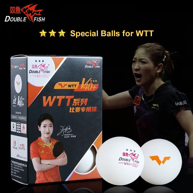 Double Fish 3 Star Table Tennis Balls V40+ Special Ping Pong Balls for ...