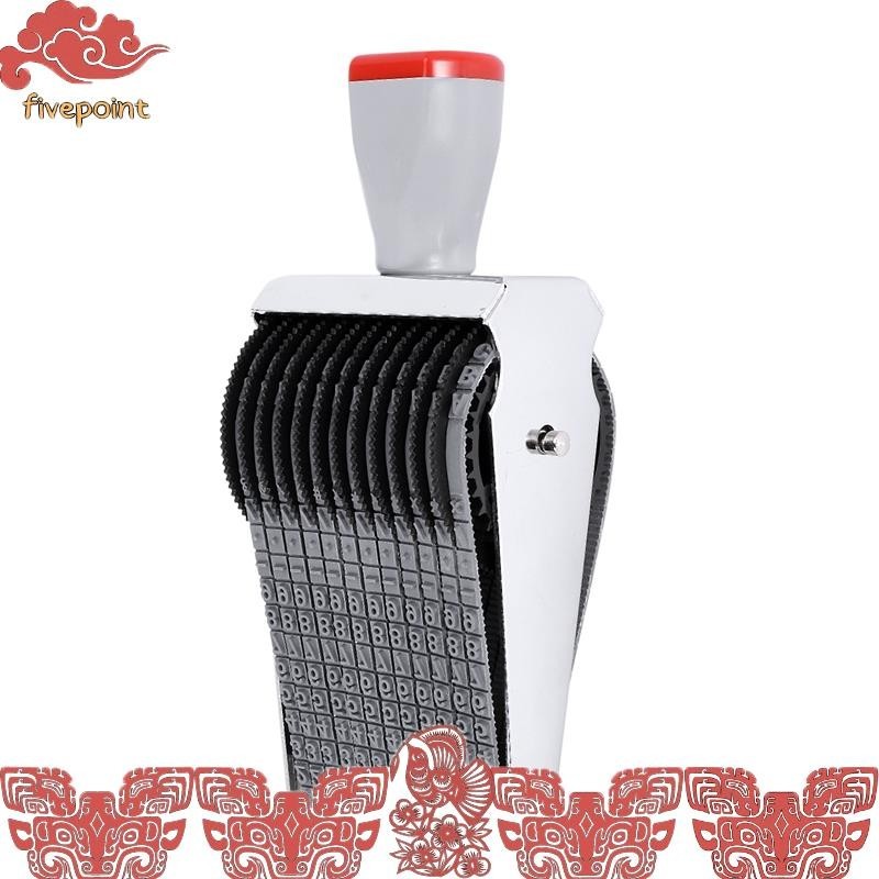 Multipurpose 12 Digit Alphabet Rolling Rubber Stamp English Letter ...