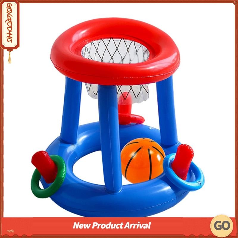 Inflatable Pool Ring Toss WaterSport Inflatable Basketball Hoop ...