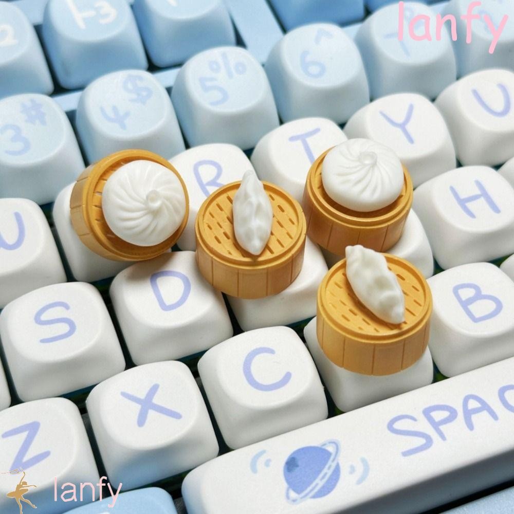 LANFY Dumpling Bun Keycaps, Universal Food Cute Dumpling Keyboard Cap ...