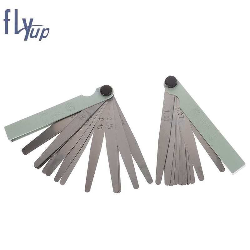 flyup 14/17 Blades Feeler Stainless Steel Gap 0.05-1.0mm Thickness Filler Gauge Tool Feeler ...