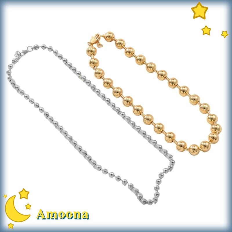 AMOONA 1 Set Elegant Beaded Necklace Street Ladies Neckchain Punk Style ...