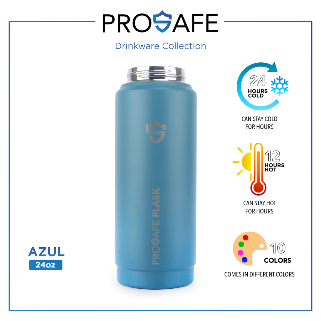 ProSafe Flask Bottle 24oz (Stainless Steel Thermos for Hot/Cold with ...