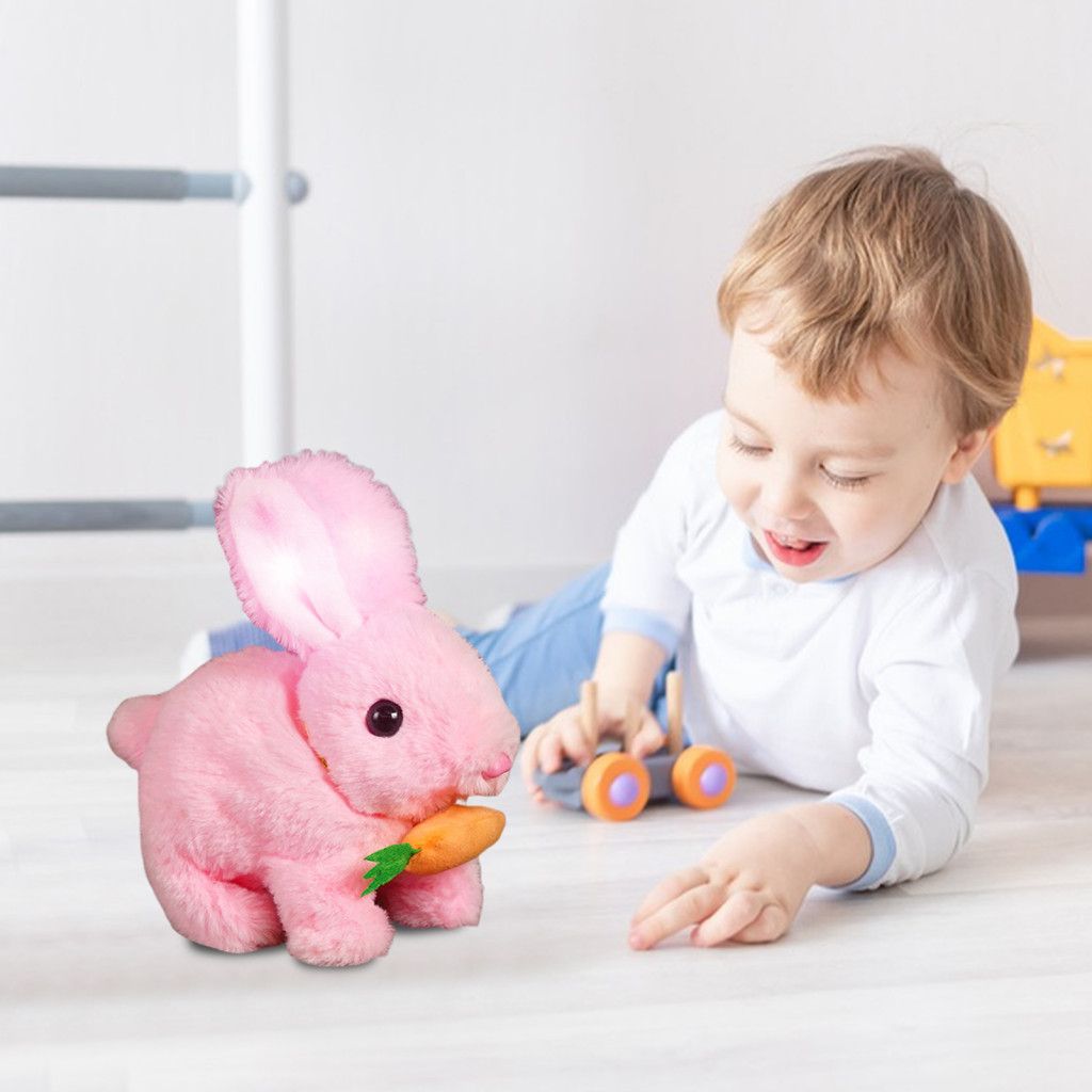 Realistic Movement Plush Rabbit Plush Bunny Toy Jumping Bunny Toy with ...