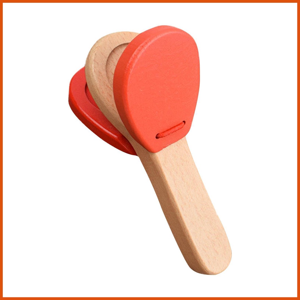 Wooden Castanet Clapper Long Handle Wooden Clapper Early Educational ...
