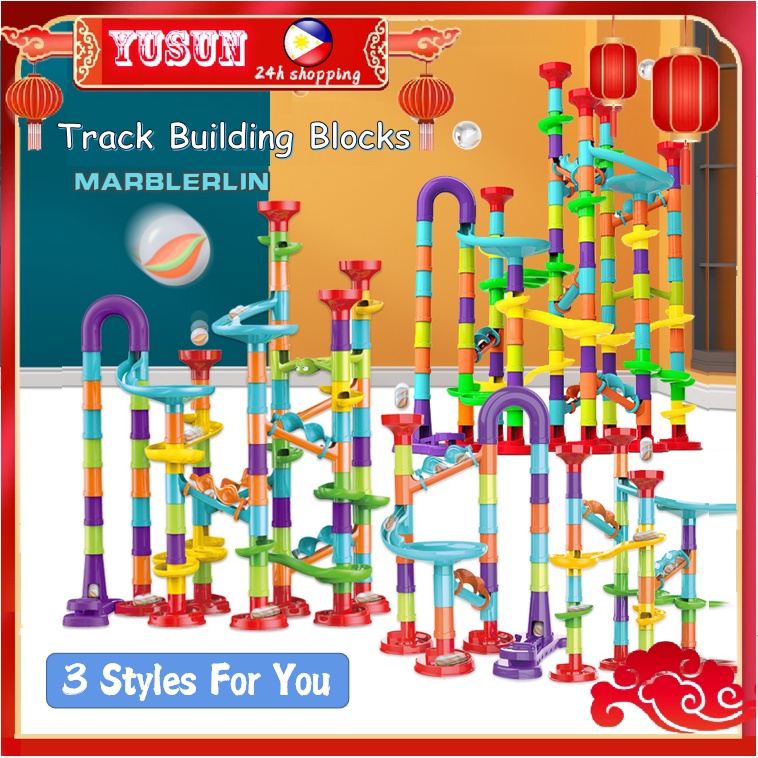 【Fast Delivery】142 PCS DIY Maze Balls Track Building Blocks Toys For ...