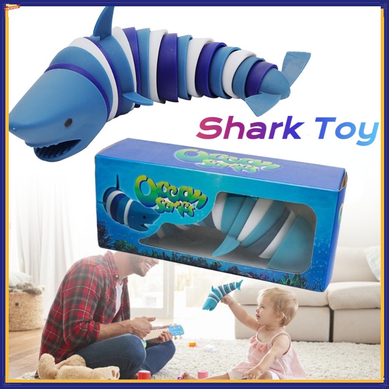 Ocean Shark Squeeze Fidget Toy Articulated Stim Adult Anti-stress ...