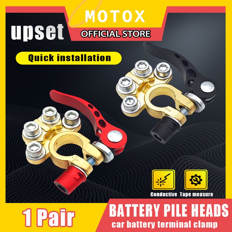 1 Pair Car Battery Terminal Connector Toolless Quick Disconnect Battery ...