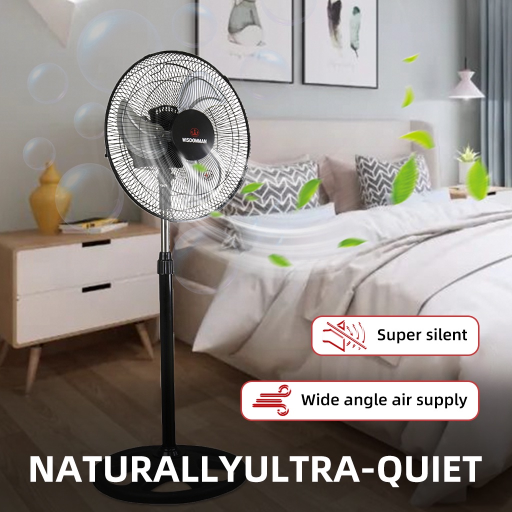 WISDOMMAN WSF-1803 18" 75W Industrial fan Stand fan Electric fan Strong ...